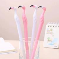 China 0.5mm Office Flamingo Gel Pen Black Ink Fashion Cartoon Neutral Gift Pen for sale