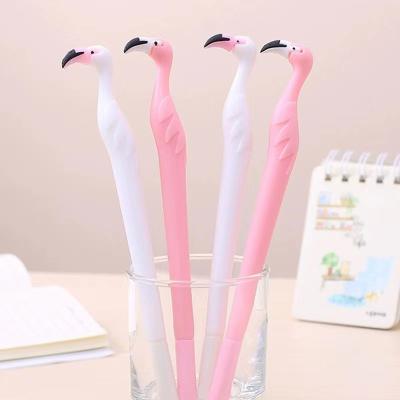 China 0.5mm Office Flamingo Gel Pen Black Ink Fashion Cartoon Neutral Gift Pen for sale