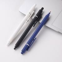 China Colorful Plastic Press Gel Pen Steel Ball Pen Clip Promotional Neutral Pen for sale