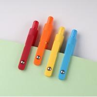 China Colorful Plastic Press Gel Pen Steel Ball Pen Clip Promotional Neutral Pen for sale
