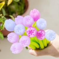 China Flower Design Tulip Color Changing Neutral Pen 0.38mm Office School Gift Pen for sale