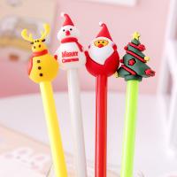 China Christmas Creative Gel Ink Pen 0.5mm Santa Claus Snowman Tree Black Gel Ink Pen for sale