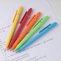 China Colorful Plastic Press Gel Pen Steel Ball Pen Clip Promotional Neutral Pen for sale
