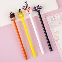 China Creative Halloween Theme Gel Pen 0.5mm Cartoon Pumpkin Bat Ghost Gift Gel Pen for sale