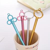 China Key Shaped Creative Neutral Pen 0.5mm Candy Color Plastic Gel Pen For Student for sale