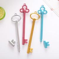China Key Shaped Creative Neutral Pen 0.5mm Candy Color Plastic Gel Pen For Student for sale