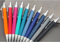 China Hotel Promotional Ballpoint Pen Gift Business Ball Pen Soft Coating Printing Logo for sale