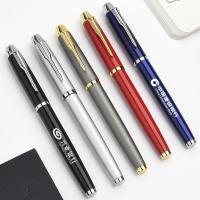China Business Gift Signature Ball Pen 0.5mm Multi Color Metal Neutral Pen for sale