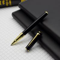 China 0.5mm Metal Roller Ball Pen Business Gift Advertising Neutral Pen With Cap for sale