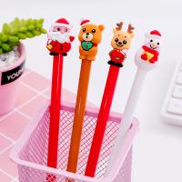 China Colorful 3D Christmas Theme 0.5mm Gel Pen Creative Gift Small Prizes Neutral Pen for sale
