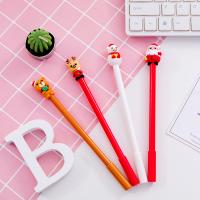China Colorful 3D Christmas Theme 0.5mm Gel Pen Creative Gift Small Prizes Neutral Pen for sale