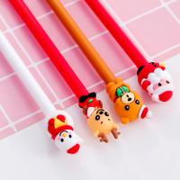 China Colorful 3D Christmas Theme 0.5mm Gel Pen Creative Gift Small Prizes Neutral Pen for sale