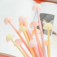 China Creative Mushroom Style Silicone Gel Pen 0.5mm Cute Luminous Neutral Pen Stationery for sale