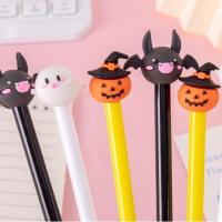 China Halloween Neutral Pen 0.5mm Pumpkin Ghost Bat Topping Smooth Writing Gel Ink Pen for sale