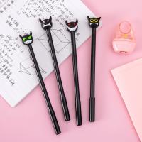 China Halloween Plastic Black Ghost Gel Pen Creative Cool Gift Devil Signature Pen for sale