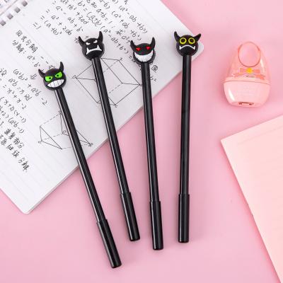 China Halloween Plastic Black Ghost Gel Pen Creative Cool Gift Devil Signature Pen for sale