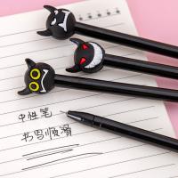 China Halloween Plastic Black Ghost Gel Pen Creative Cool Gift Devil Signature Pen for sale