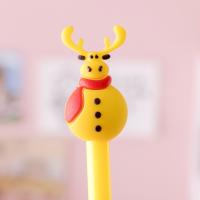 China Christmas Creative Gel Ink Pen 0.5mm Santa Claus Snowman Tree Black Gel Ink Pen for sale