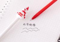 China Christmas Creative Gel Ink Pen 0.5mm Santa Claus Snowman Tree Black Gel Ink Pen for sale