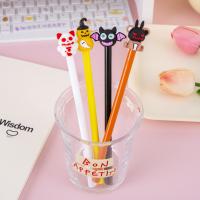 China Creative Halloween Theme Gel Pen 0.5mm Cartoon Pumpkin Bat Ghost Gift Gel Pen for sale