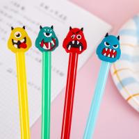 China Funny Cute Halloween Signature Pen 0.5mm Black Ink Gift Monster Gel Pen For Children for sale