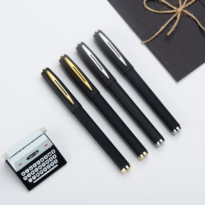 China Black Matte Plastic Carbon Based Ink Gel Pen 0.5mm For Office Hotel Bank for sale