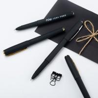 China Black Matte Plastic Carbon Based Ink Gel Pen 0.5mm For Office Hotel Bank for sale