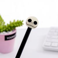 China Halloween Gift creative gel ink pen 0.5mm Creative Scary Skeleton Head Model Gel Pen for sale