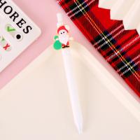 China Cartoon Plastic Gel Pen 0.5mm Christmas Constant Ink Press Signature Neutral Pen for sale