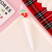 China Cartoon Plastic Gel Pen 0.5mm Christmas Constant Ink Press Signature Neutral Pen for sale