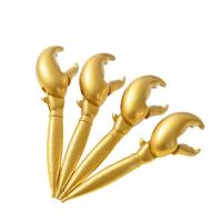 China Crab Pliers Shaped Mini Creative Ball Pen Golden Wooden Fish 0.7mm Ballpoint Pen for sale