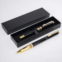 China Chinese Style Metal Business Stationery Set Hollow Out Dragon Head Roller Ball Pen for sale