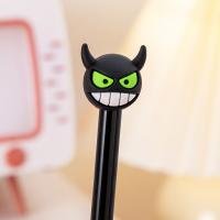 China Halloween Plastic Black Ghost Gel Pen Creative Cool Gift Devil Signature Pen for sale