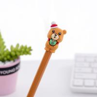 China Colorful 3D Christmas Theme 0.5mm Gel Pen Creative Gift Small Prizes Neutral Pen for sale