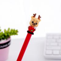 China Colorful 3D Christmas Theme 0.5mm Gel Pen Creative Gift Small Prizes Neutral Pen for sale