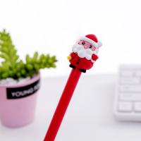 China Colorful 3D Christmas Theme 0.5mm Gel Pen Creative Gift Small Prizes Neutral Pen for sale