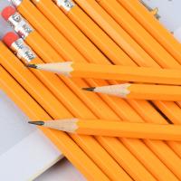 China School Student Art Sketch Writing Pencil HB Hexagonal Barrel Yellow Wooden Pencil for sale