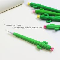 China Comfortable Holding Smooth Writing Gel Pen 0.5mm Cactus Silicone Neutral Pen for sale
