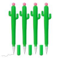 China Comfortable Holding Smooth Writing Gel Pen 0.5mm Cactus Silicone Neutral Pen for sale