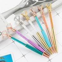 China Big Crystal Diamond Ballpoint Pen 1.0mm Fashion Shiny Metal Gift Ball Pen for sale