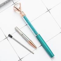 China Big Crystal Diamond Ballpoint Pen 1.0mm Fashion Shiny Metal Gift Ball Pen for sale