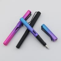 China Gradient EF Fine Tip Cartridge Fountain Pen Plastic Ink Suction Pen With Hollow Clip for sale