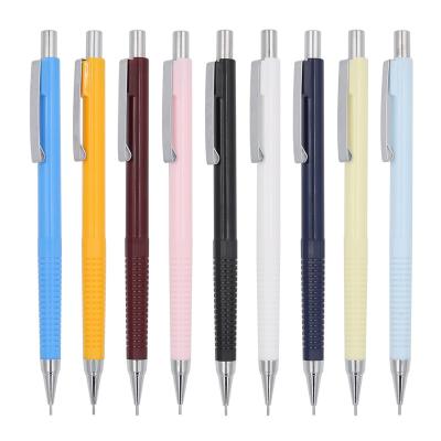 China Multiple Colors Plastic Automatic Press Pencil With Eraser Top Custom Logo for sale