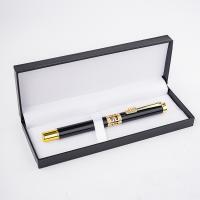 China Chinese Style Metal Business Stationery Set Hollow Out Dragon Head Roller Ball Pen for sale