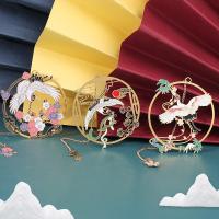 China Chinese Style Colorful Signature Pen Set Plastic Gel Pen With Folding Fan Bookmark for sale