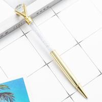 China Big Crystal Diamond Ballpoint Pen 1.0mm Fashion Shiny Metal Gift Ball Pen for sale