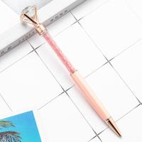 China Big Crystal Diamond Ballpoint Pen 1.0mm Fashion Shiny Metal Gift Ball Pen for sale