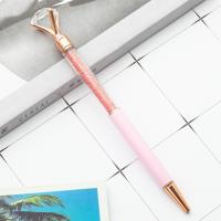 China Big Crystal Diamond Ballpoint Pen 1.0mm Fashion Shiny Metal Gift Ball Pen for sale