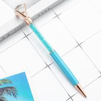 China Big Crystal Diamond Ballpoint Pen 1.0mm Fashion Shiny Metal Gift Ball Pen for sale