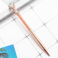 China Big Crystal Diamond Ballpoint Pen 1.0mm Fashion Shiny Metal Gift Ball Pen for sale
